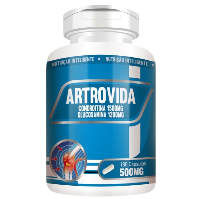 Artrovida (Sulfato de Condroitina e Glucosamina) 180 cápsulas 500mg - 1 Frasco