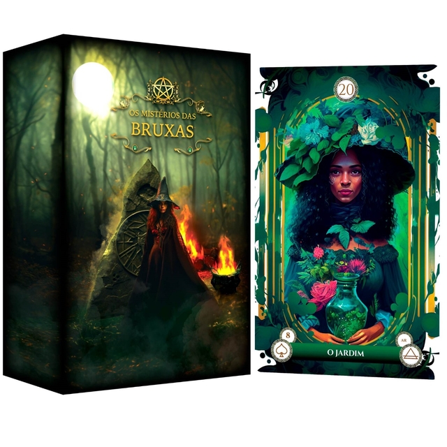 Baralho Tarot Das Bruxas Cigano Lenormand Com 36 Cartas 100 Plastificadas Revista Explicativa
