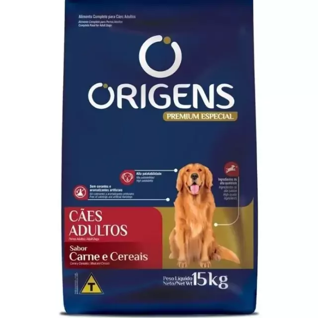 Ração Origens Cachorro Adulto 15kg