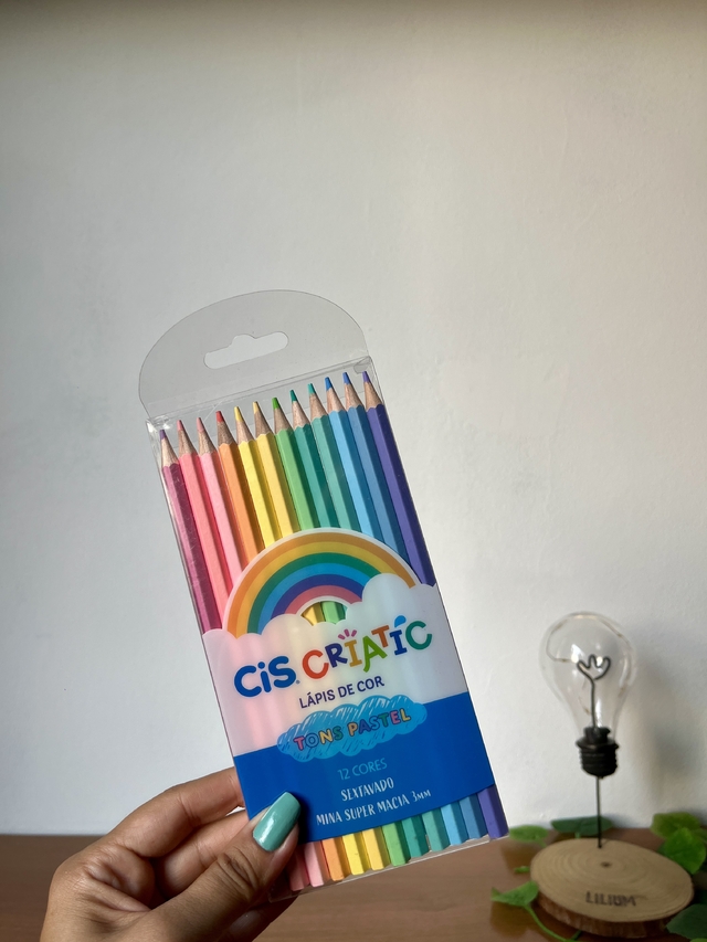 Lápis de cor tons pastel CIS Criatic Lápis de cor tons pastel CIS Criatic
