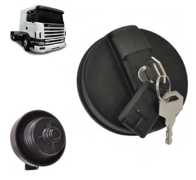 Tampa do Tanque Combustivel Mbb Scania Iveco Volks Ford SC Serie-4 - Rosca Interna