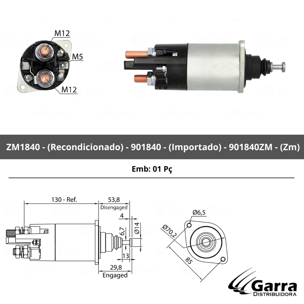 Zm1840 Automatico Partida Delco Remy 38mt 24v