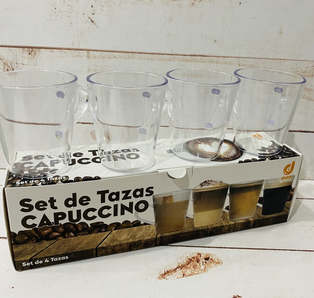 SET X 4 tazas capuccino - Comprar en mayoristaserma