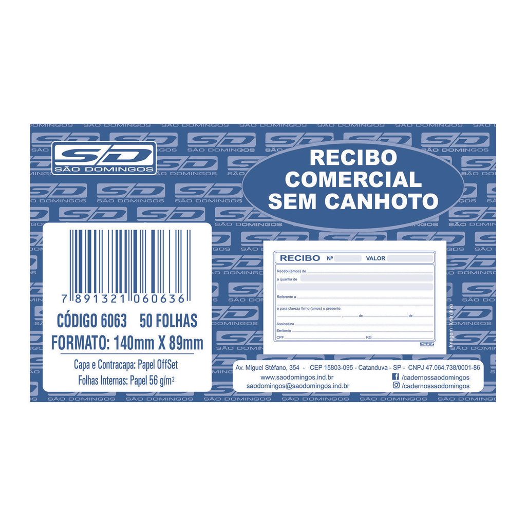 RECIBO COMERCIAL SEM CANHOTO 50 FLS