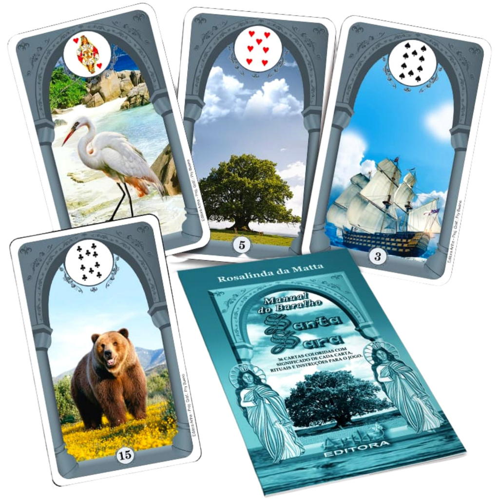 Baralho Cigano Tarot Santa Sara Original 36 Cartas Plastificado Manual