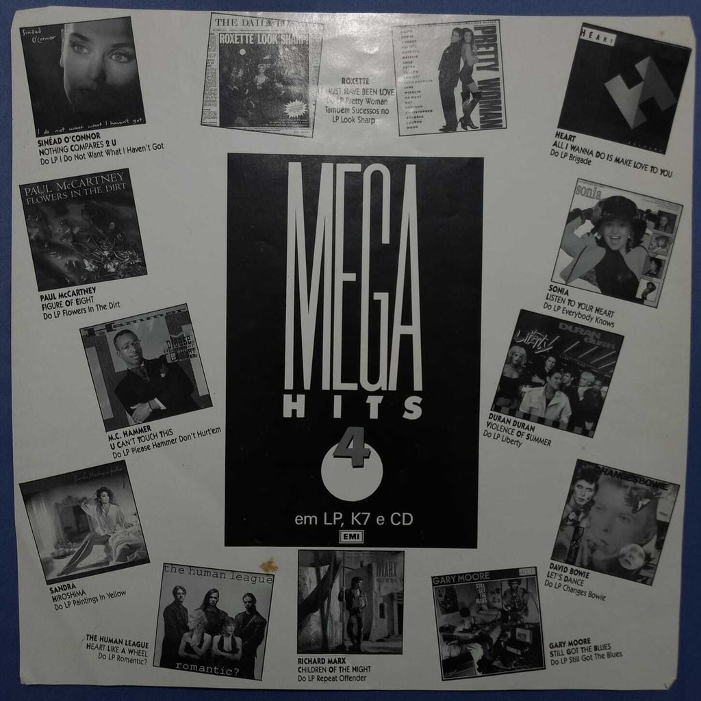 Disco de Vinil LP Mega Hits 4 (com encarte)