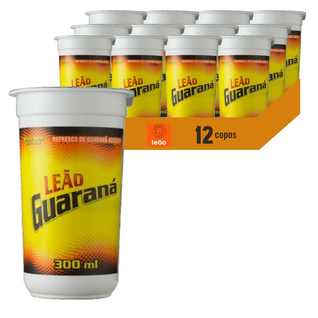 Matte Leão Guaraná Power Copo 300ml 12 copos