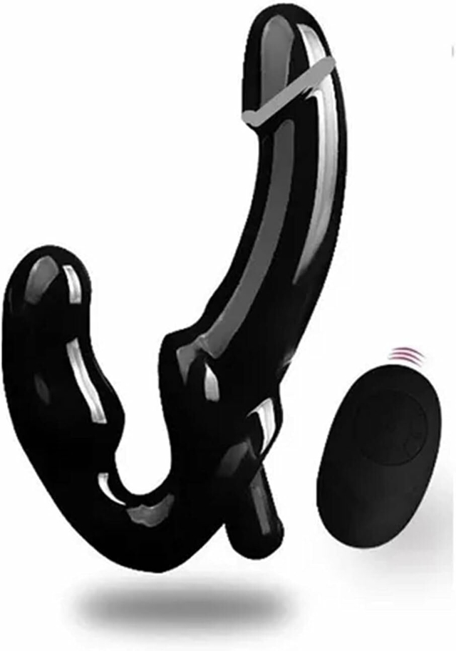Vibrador Dildo Doble Penetración Lesbico Usb Control Remoto