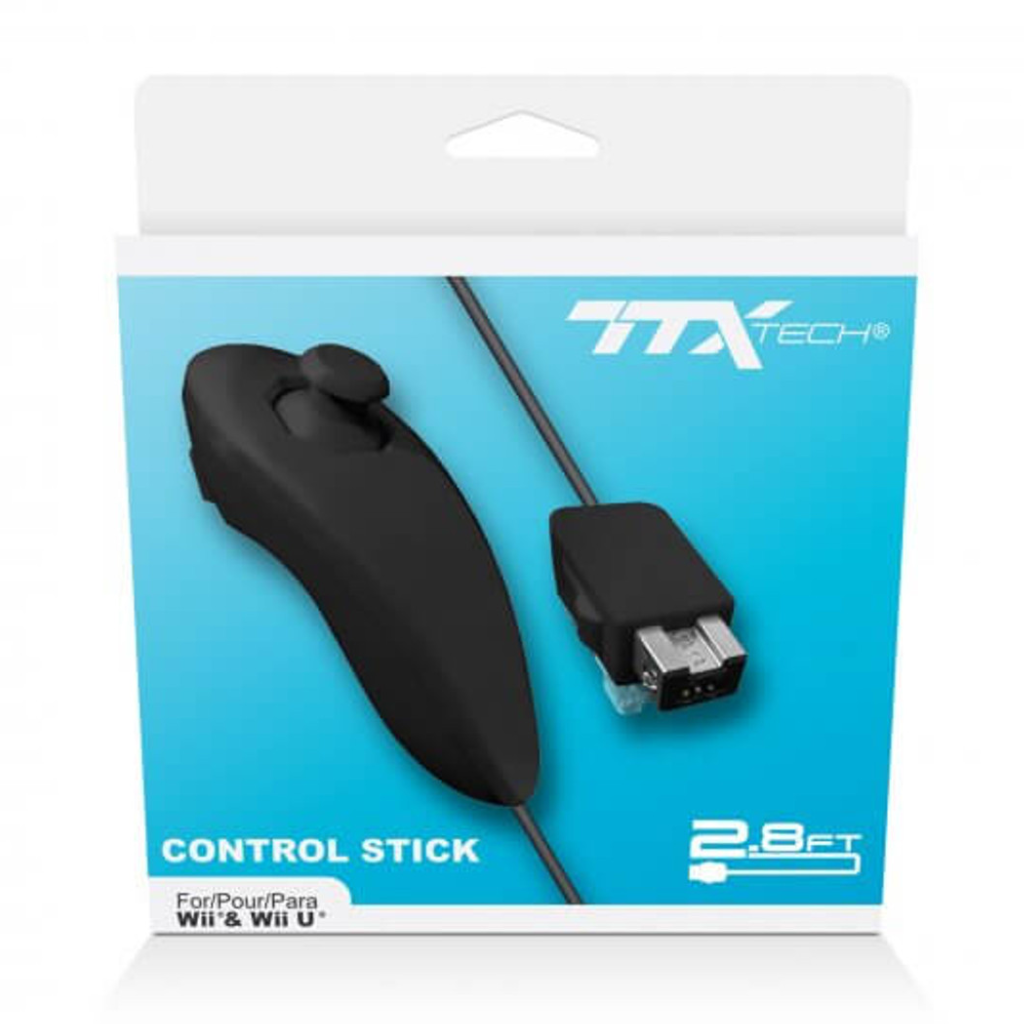 Wii/Wii U - Nunchuk Controller - Black (TTX Tech) Wii/Wii U - Nunchuk Controller - Black (TTX Tech)