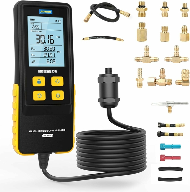 Kit Prueba De Presión Combustible Manometro Digital Autool Kit Prueba De Presión Combustible Manometro Digital Autool