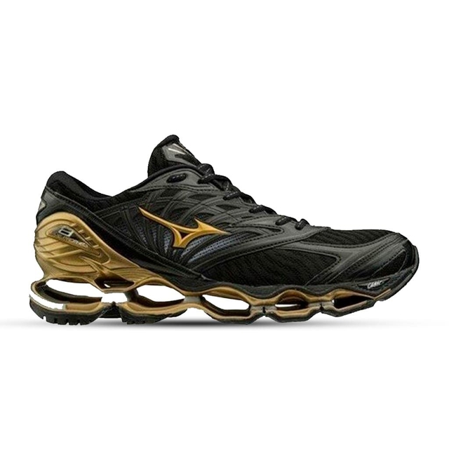 MIZUNO WAVE PROPHECY 8 - PRETO DOURADO - Griffeborges